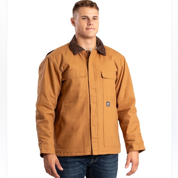 Berne | Jackets & Coats | The Berne Apparel Tan Work Jacket With Chest ...